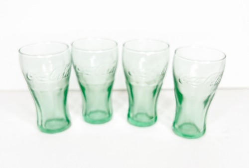 Libbey Teal/Blue-Green COCA COLA 2.25 Oz Glasses - Set of 4 | eBay