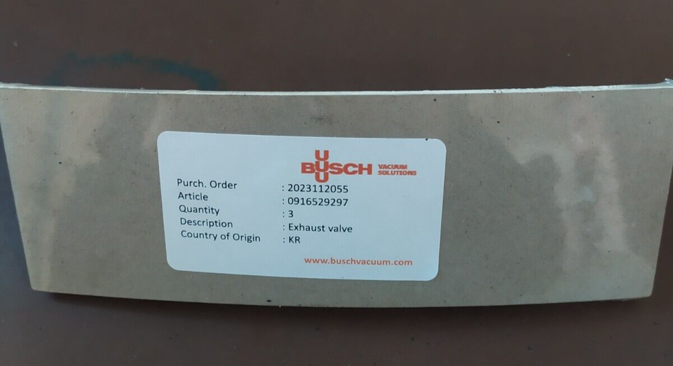 Busch Vacuum pump exhaust valves P/N 0916.529.297. Free shipping | eBay