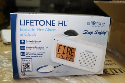 NEW Lifetone HLAC151 Bedside Vibrating Fire Alarm and Clock ...