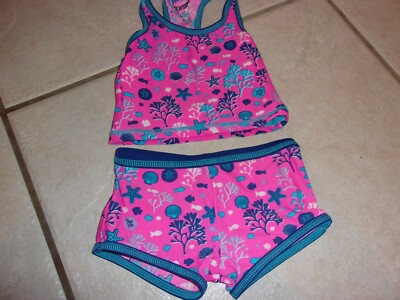 Baby girls 2 piece bathing suit by Coppertone, size 12 months, pink and ...