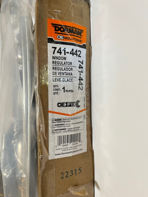 Power Window Motor and Regulator Assembly Front Left Dorman 741-442 for ...