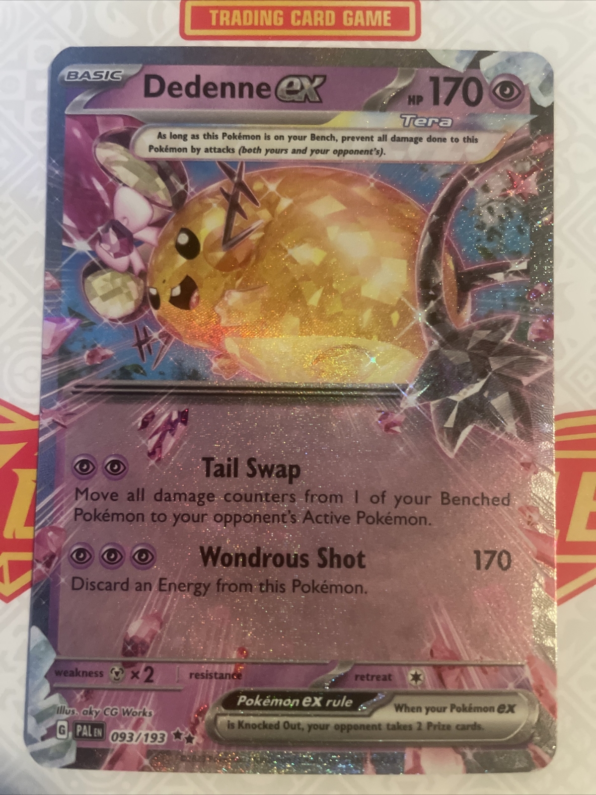 Pokémon TCG Dedenne ex Scarlet & Violet - Paldea Evolved 093/193 Holo ...