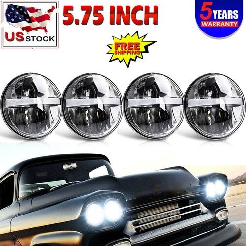 4x 5.75" 5-3/4" H5001 H5006 LED Headlights for Ford Thunderbird Torin ...