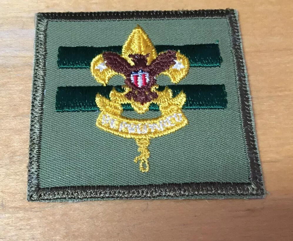 BOY SCOUTS ASSISTANT SENIOR PATROL LEADER PATCH 1965-1971 KHAKI FINE ...