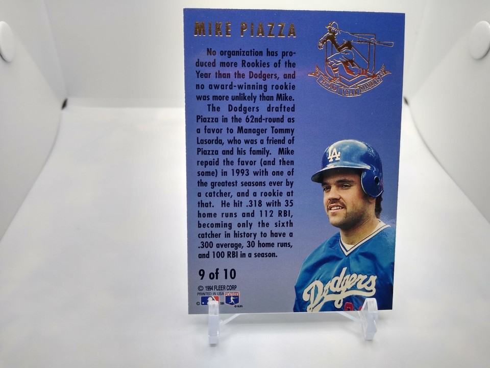 1994 Fleer Ultra Mike Piazza Second Year Standouts Insert Card | eBay