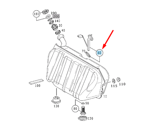 New MERCEDES-BENZ E W210 Fuel Tank Sending Unit A2105424117 | eBay
