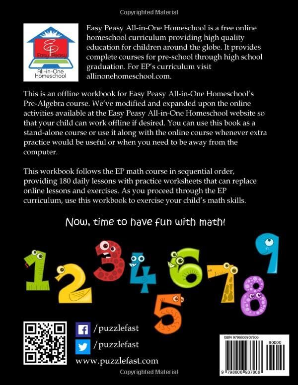 EP Math Pre-Algebra Workbook: Part of the Easy Peasy All-in-One ...