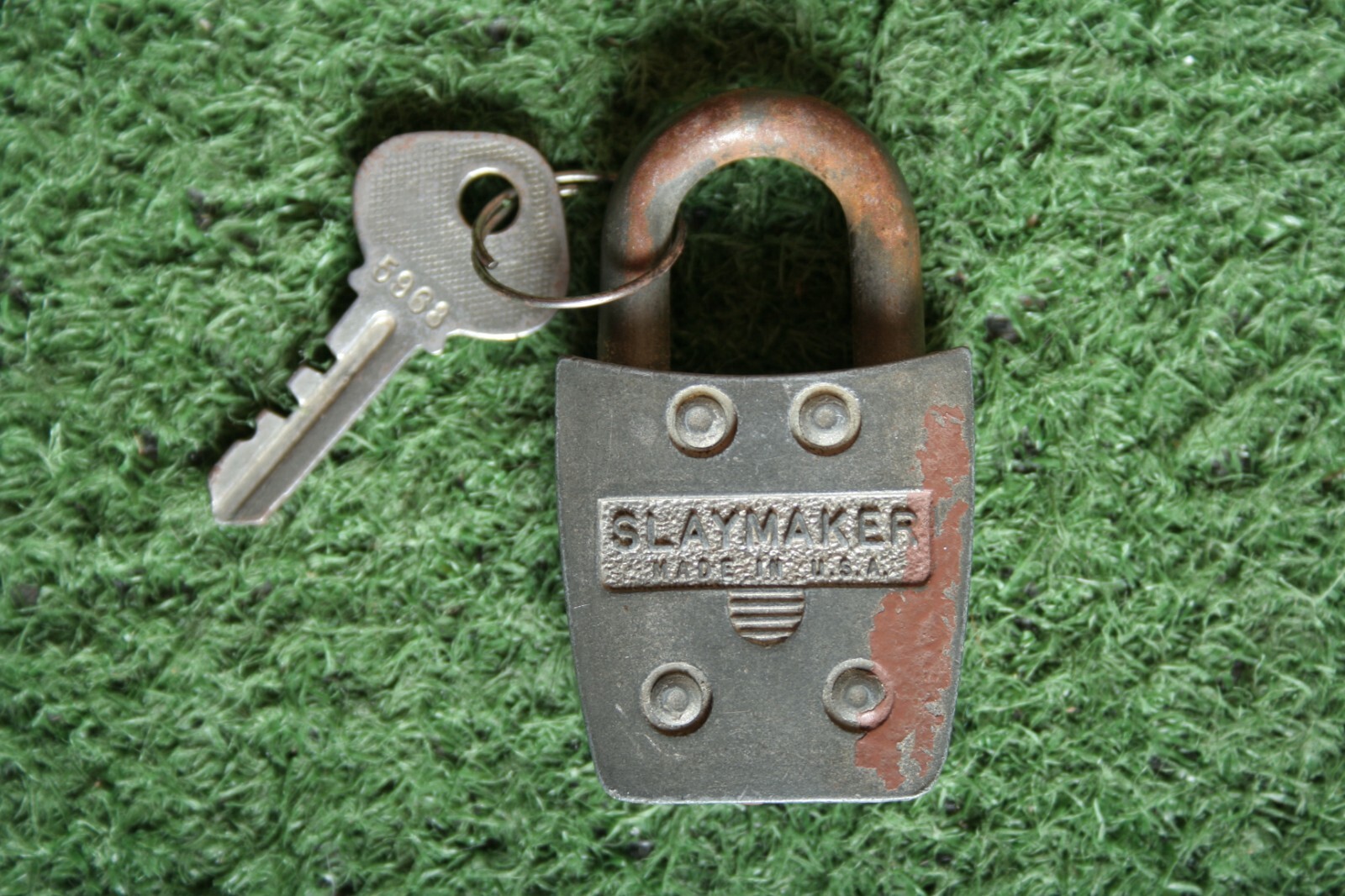Vintage SLAYMAKER Rustless Padlock Lock w/Key | eBay