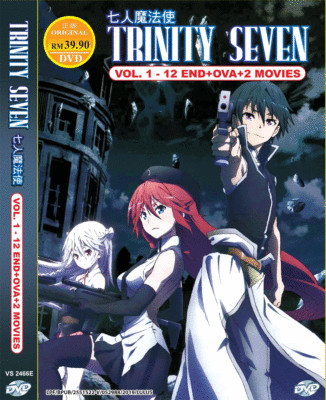 ANIME TRINITY SEVEN VOL.1-12 END + 1 OVA + 2 MOVIE DVD ENGLISH DUBBED ...