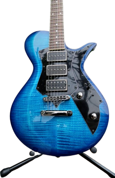 SPEAR Tomcat Gothic Edition Flame Maple Blue Metal 2014 SSH Rare Guitar ...