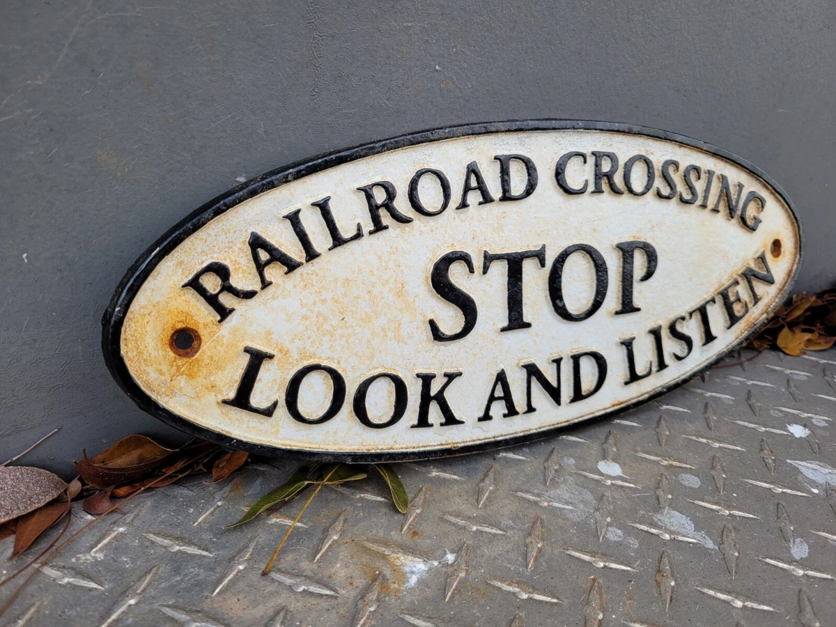 Vintage Railroad Crossing Sign