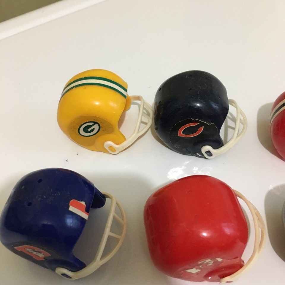 1980's Vintage LOT of 13 Mini Plastic NFL Football Teams Helmets Read ...