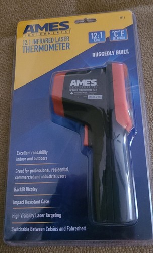 Ames 12:1 Temperature Gun Thermometer Non-Contact Digital Laser ...