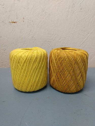lot of 2 miscellaneous yellow crochet thread (LL) | eBay