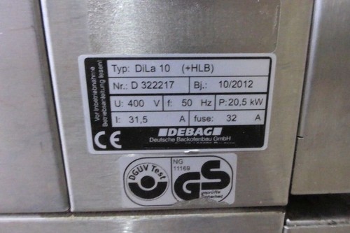 Debag Dila 10 5 HLB Ofen Backofen Backstation Ladenbackofen 40695 | eBay.de