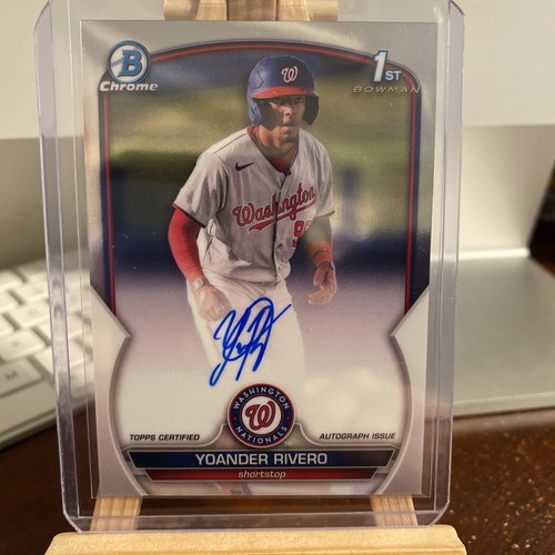 2023 Bowman Chrome Yoander Rivero 1st Auto Washington Nationals #CPA-YR ...