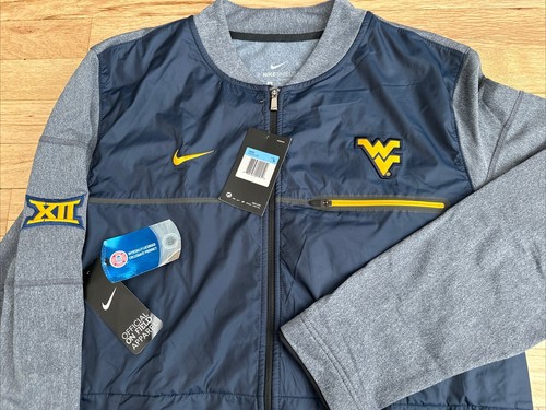 NEW Nike West Virginia Mountaineers Half Zip Size Medium M Dri Fit WVU ...