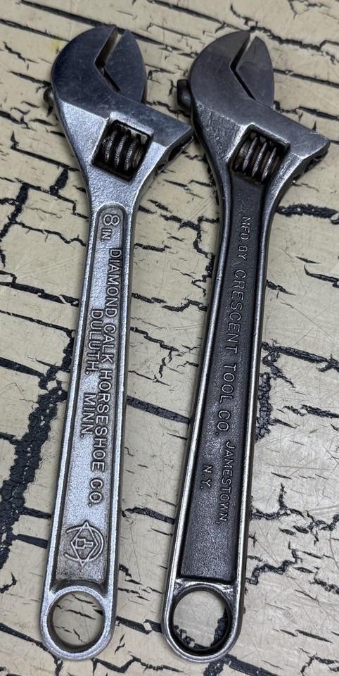 6 VTG Crescent Adjustable Wrench Hand Tool Lot Diamond Cobra JH ...