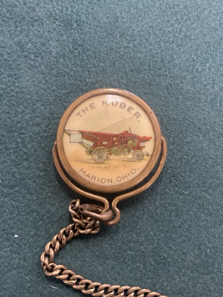 The Huber, Marion, Ohio Steam Farm Tractor advertising watch chain ...
