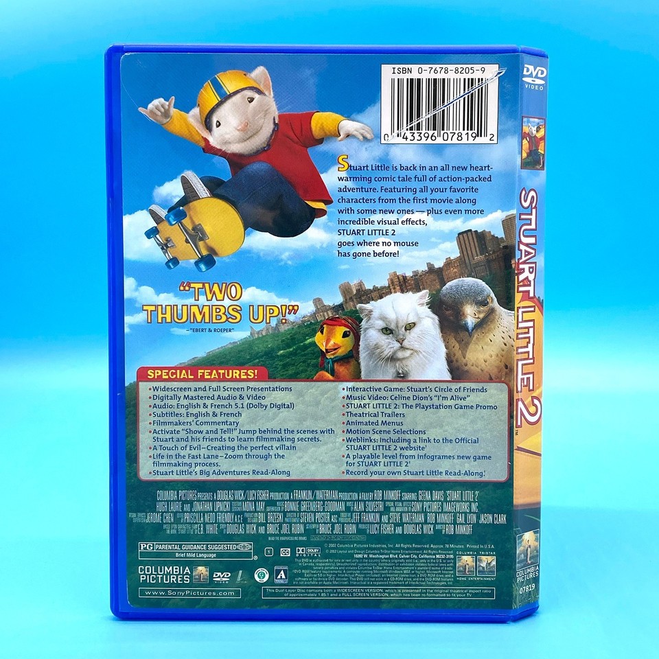 Stuart Little 2 (DVD, 2002, Wide/Full Screen, Special Edition) PLAY ...