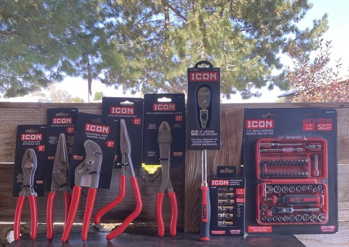 Icon 8 Piece Tool Set Pliers, Sockets, and Ratchets | eBay