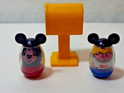 Vtg Hasbro Disney Mickey Mouse & Billy Clubhouse Weeble Wobble Mailbox ...