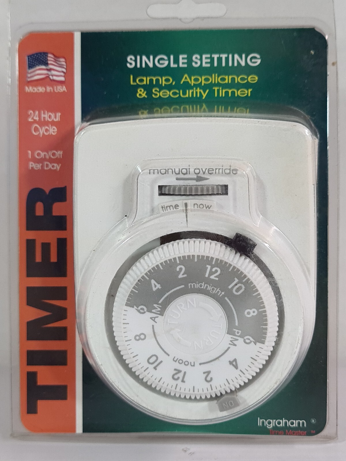 Ingraham Single Setting Timer Safe & Secure 1875 Watts Turns HM Lgts On ...