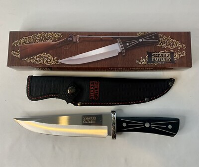 NEW IN BOX SHARPS CUTLERY 12" OVERALL BOWIE KNIFE WITH SHEATH SHP-002 ...