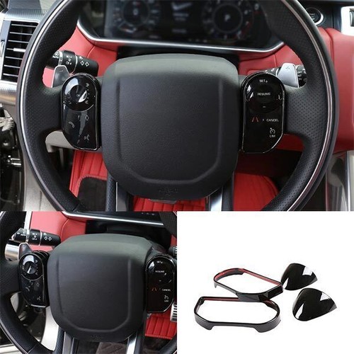 Fit For Range Rover 18-2023 Glossy Black Velar Steering Wheel Control ...