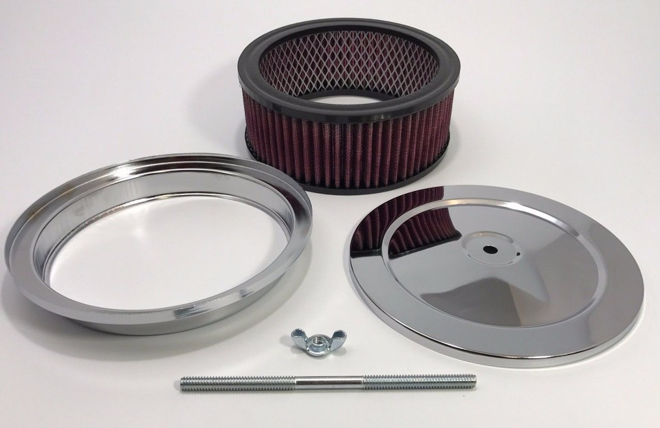 Washable Chrome 6-3/8" Air Cleaner Assembly 4 bbl Barrel Carburetor | eBay