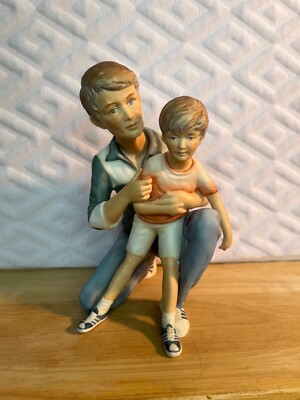 vintage Kaiser Germany Porcelain glazed Father & Child Figurine #659 LE ...