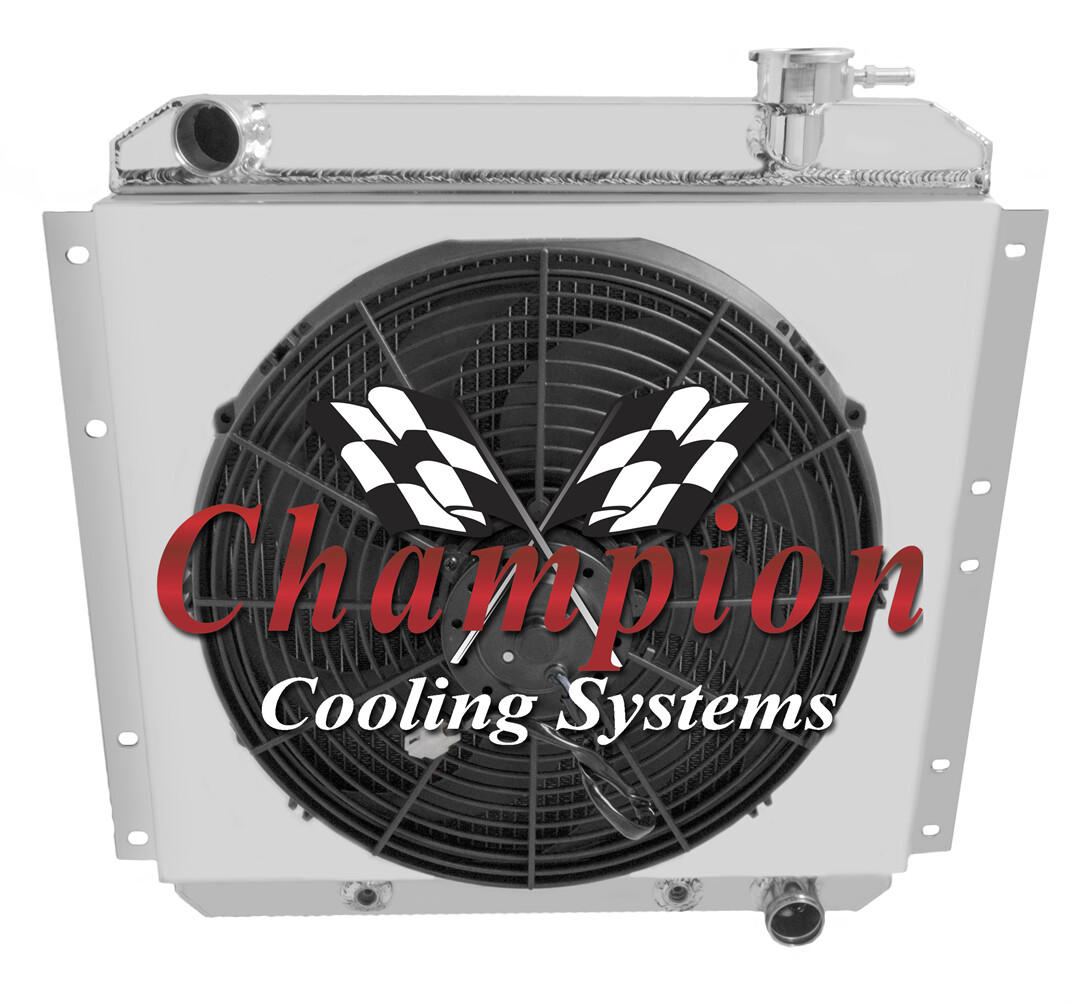 2 Row 1" RR Radiator,16" Fan,Shroud-1958-1984 Toyota Land Cruiser FJ40 ...