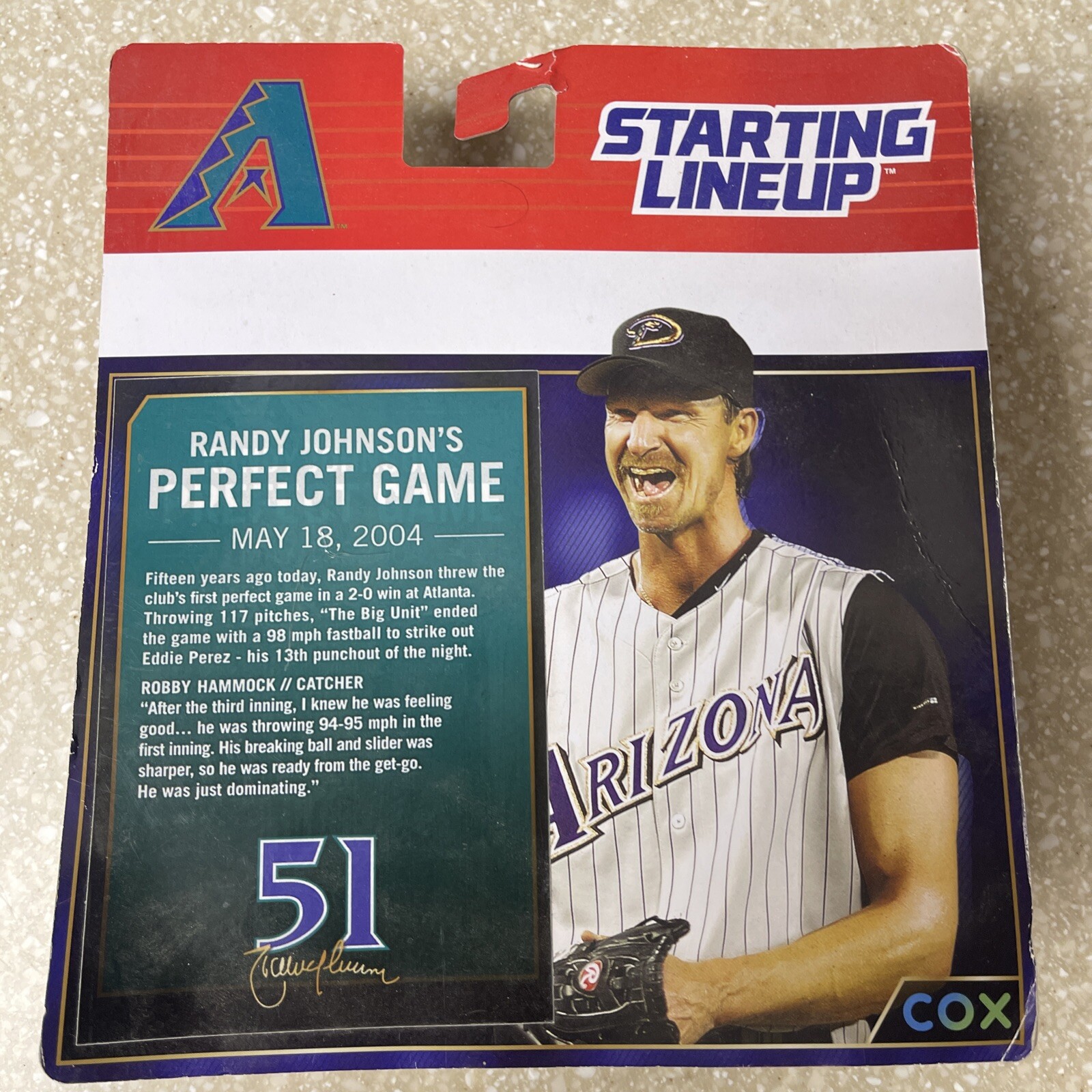 Randy Johnson Perfect Game Starting Lineup Diamondbacks SGA 5-18-19 | eBay