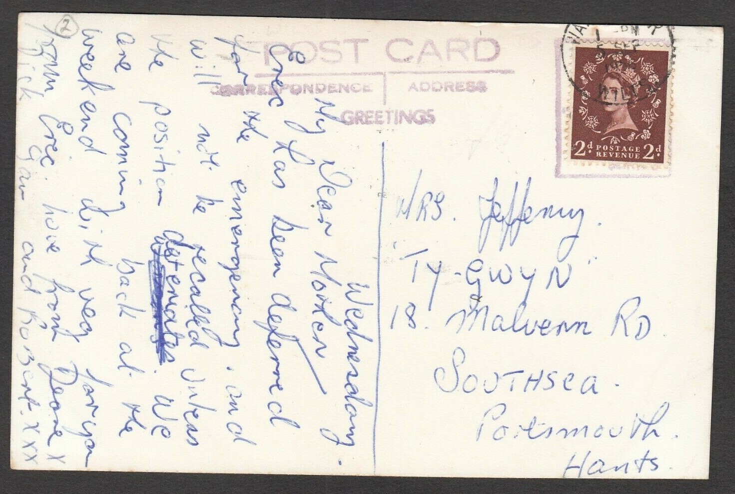 Postcard Codford St Peter nr Warminster Wiltshire village Church posted ...