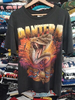 Vintage Pantera 1999 Band Tee Heavy Metal Winterland 90s Men’s L Snake ...