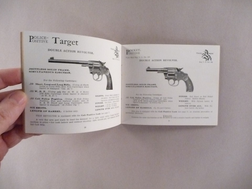 Colt Firearms CATALOG - 1922 ~~ with its original Price List & envelope ...