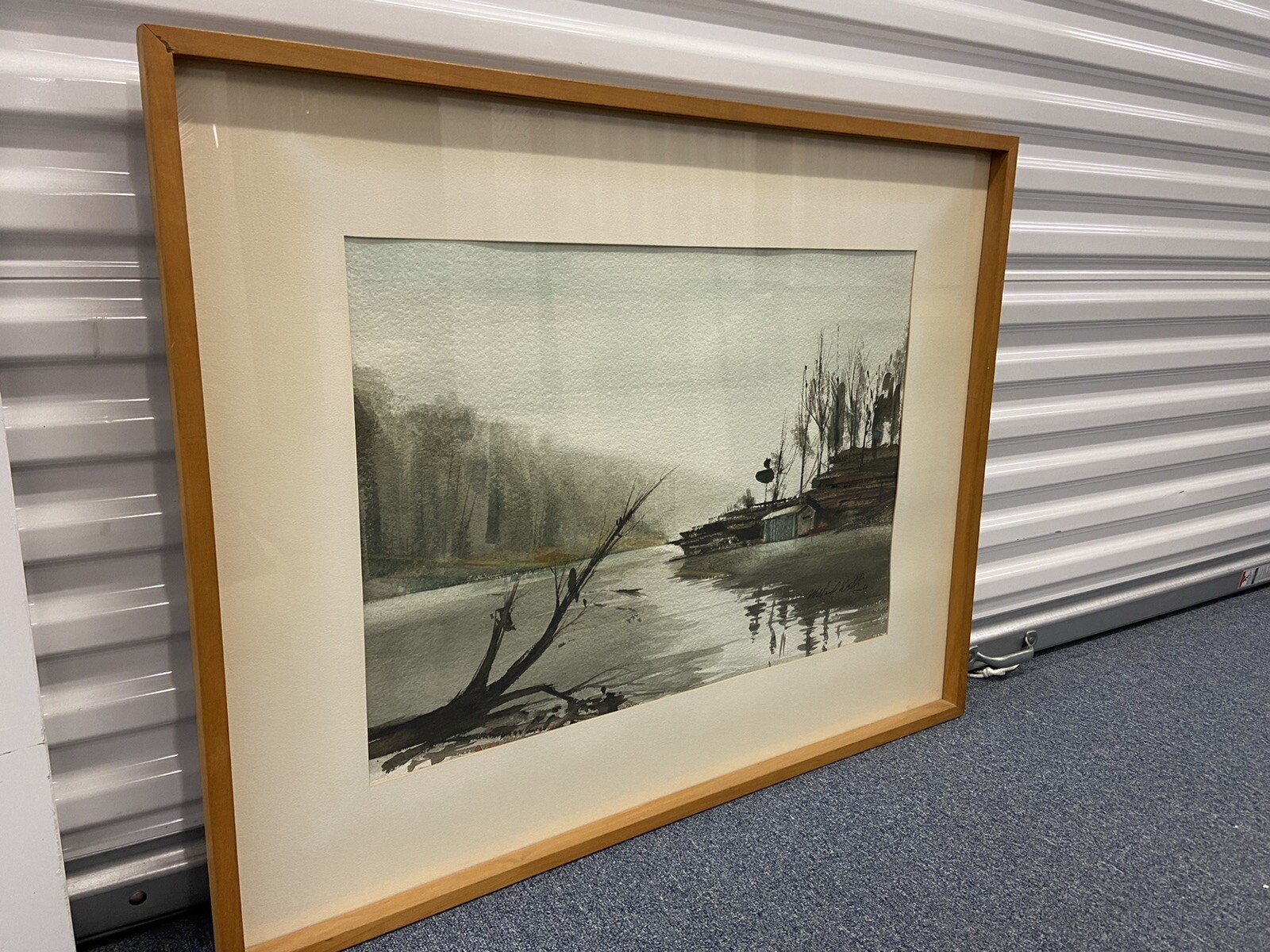 Millard Wells (American, 1921-2012) “Dawn” watercolor 20” x 28” signed ...