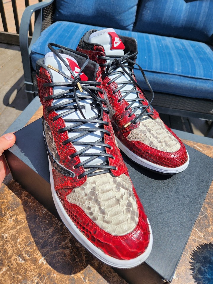 Air Jordan 1 Authentic Custom Python Skin 13 Us | eBay