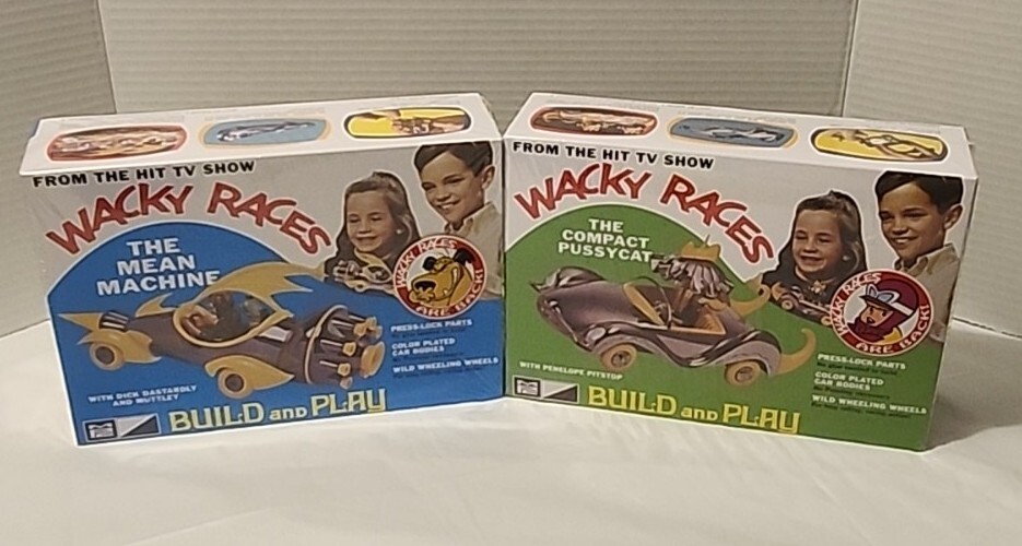 2 Wacky Races Model Kits - Mean Machine, Compact Pussycat MPC934 ...