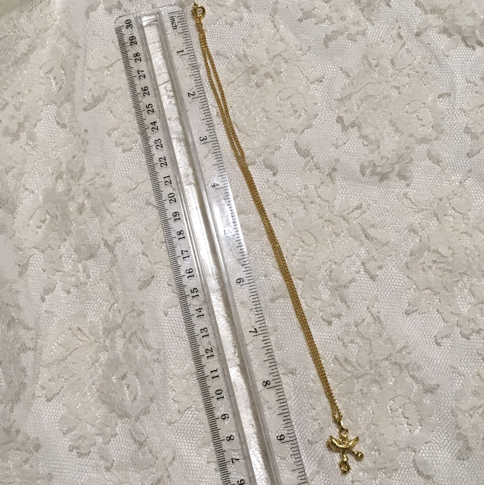 Angel Cherub Pendant Necklace Gold tone with Rhinestone 18" | eBay