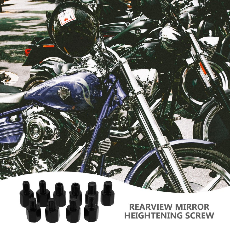 10 Pcs Side Mirror Adapter Rear View Extender Motorcycle Mount Riser ...