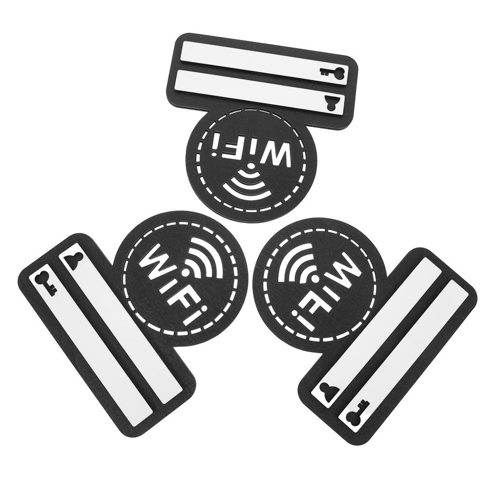 3pcs Wooden Wifi Password Sign: Wood Plaque Network Password Display ...
