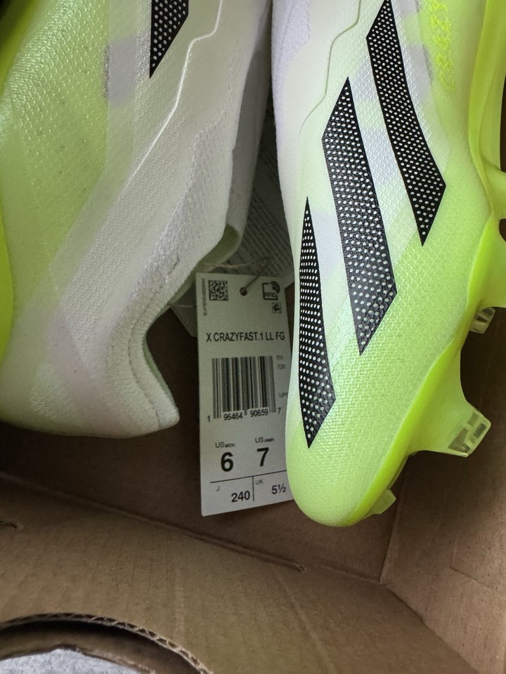 Adidas X Crazyfast.1 Laceless FG Crazyrush Cleats GY7378 Men 6 / Women ...