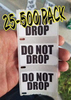 DO NOT DROP WARNING STICKERS 25-1000 Pack Label decal gag joke decal | eBay