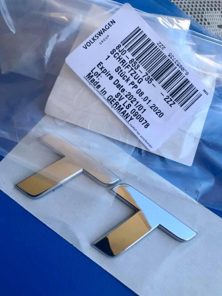 Logo Badge Emblem AUDI TT TTS TTRS 8J 8S Badge Original 8J0853741A2ZZ ...
