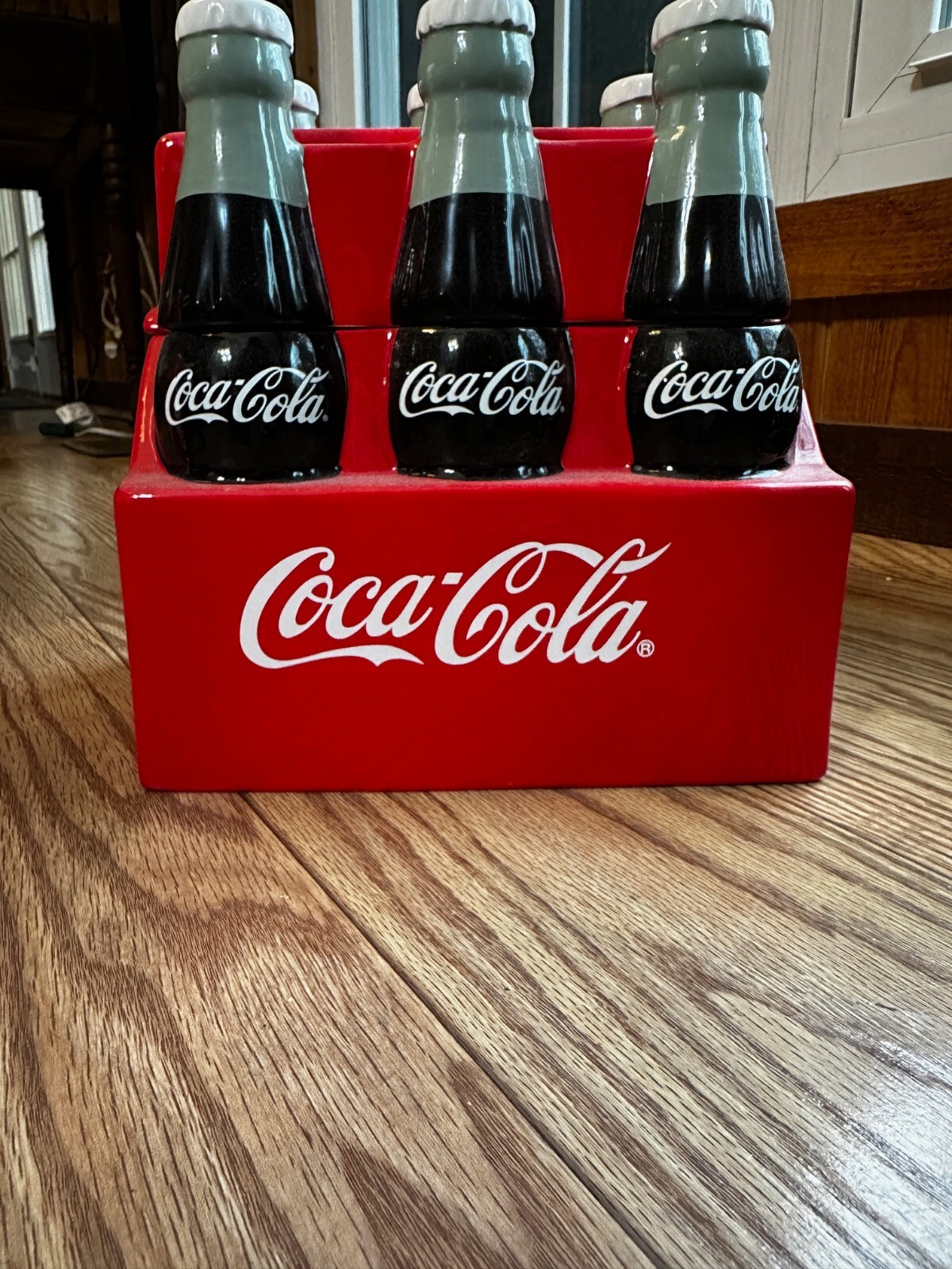 Coca Cola Ceramic Cookie Jar Six Pack Coke Bottles - Gibson 2001 ...