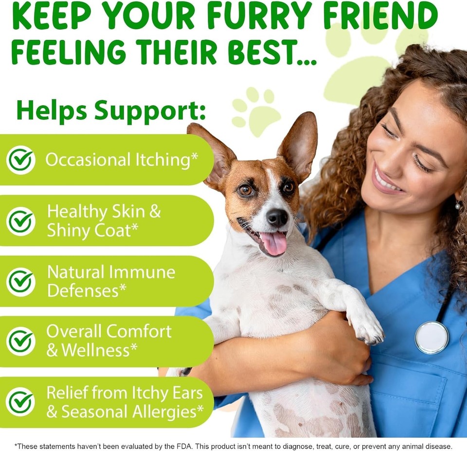 Natural Yeast Infection Drops for Dogs - Ear & Skin Support Itch Relief ...