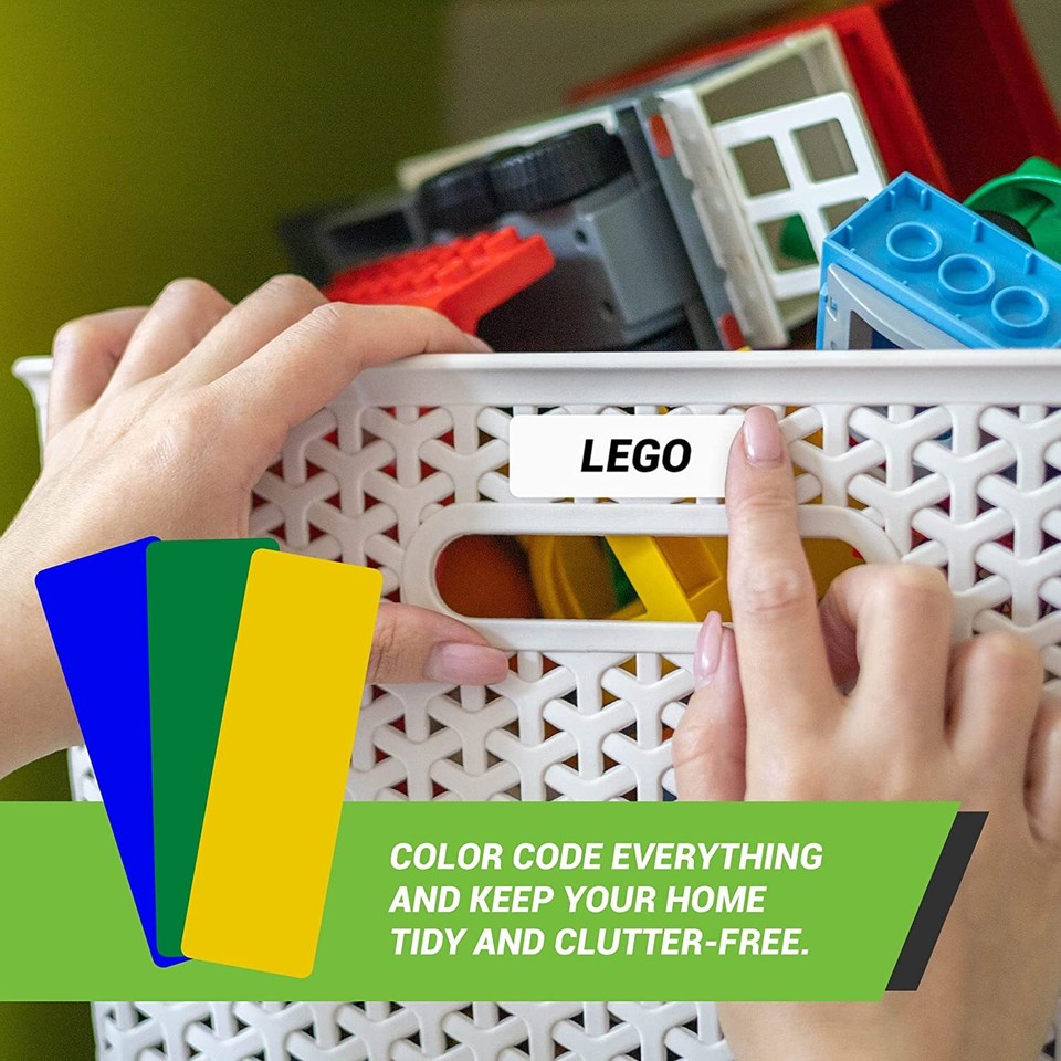 Rectangle Color Coding 3x1 Inch Labels to Write On Crafts Decoration ...