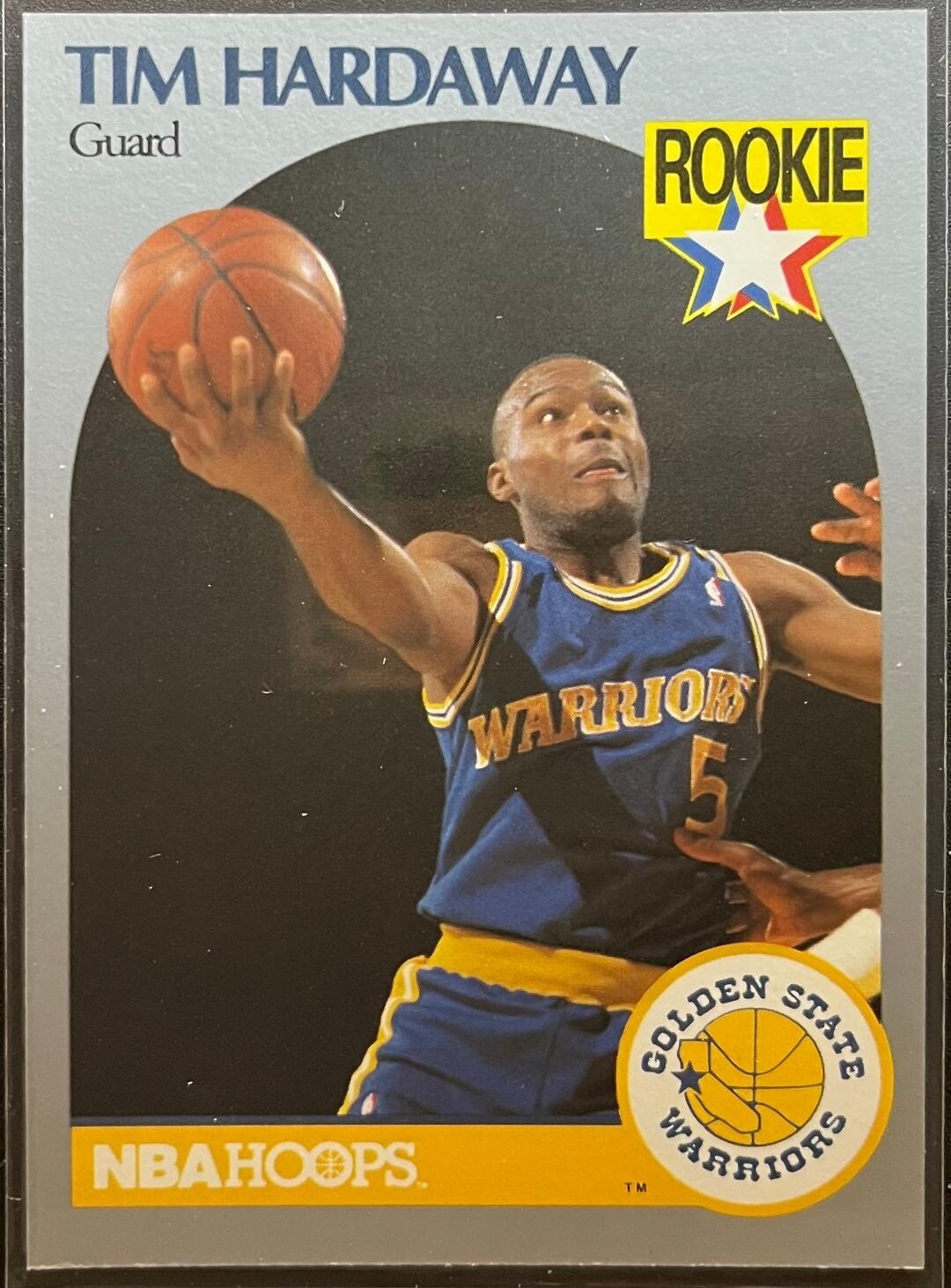 1990-91 NBA HOOPS TIM HARDAWAY ROOKIE CARD 113 NM+ WARRIORS | eBay