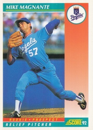 #739 KANSAS CITY ROYALS # MIKE MAGNANTE # BASEBALL CARD SCORE NFL '92 ...